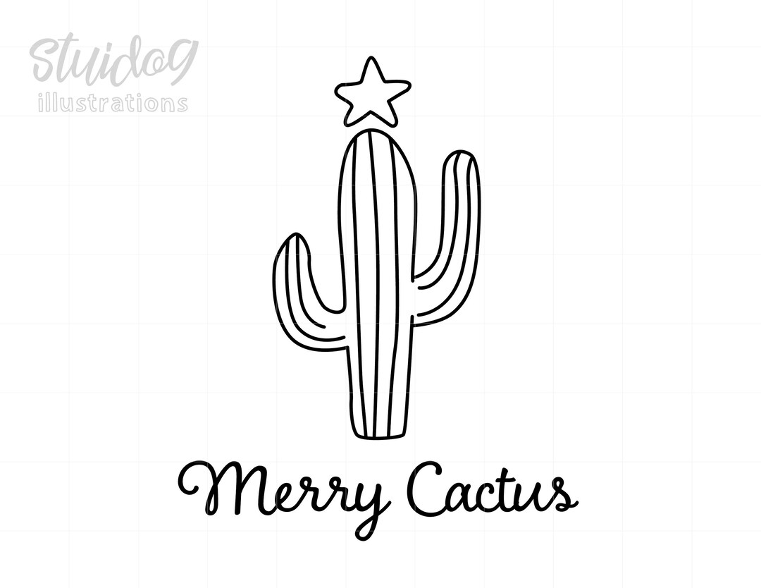 Merry Cactus Svg, Christmas Svg, Merry Christmas Svg, Christmas Cactus Svg, Christmas Svg Png ...