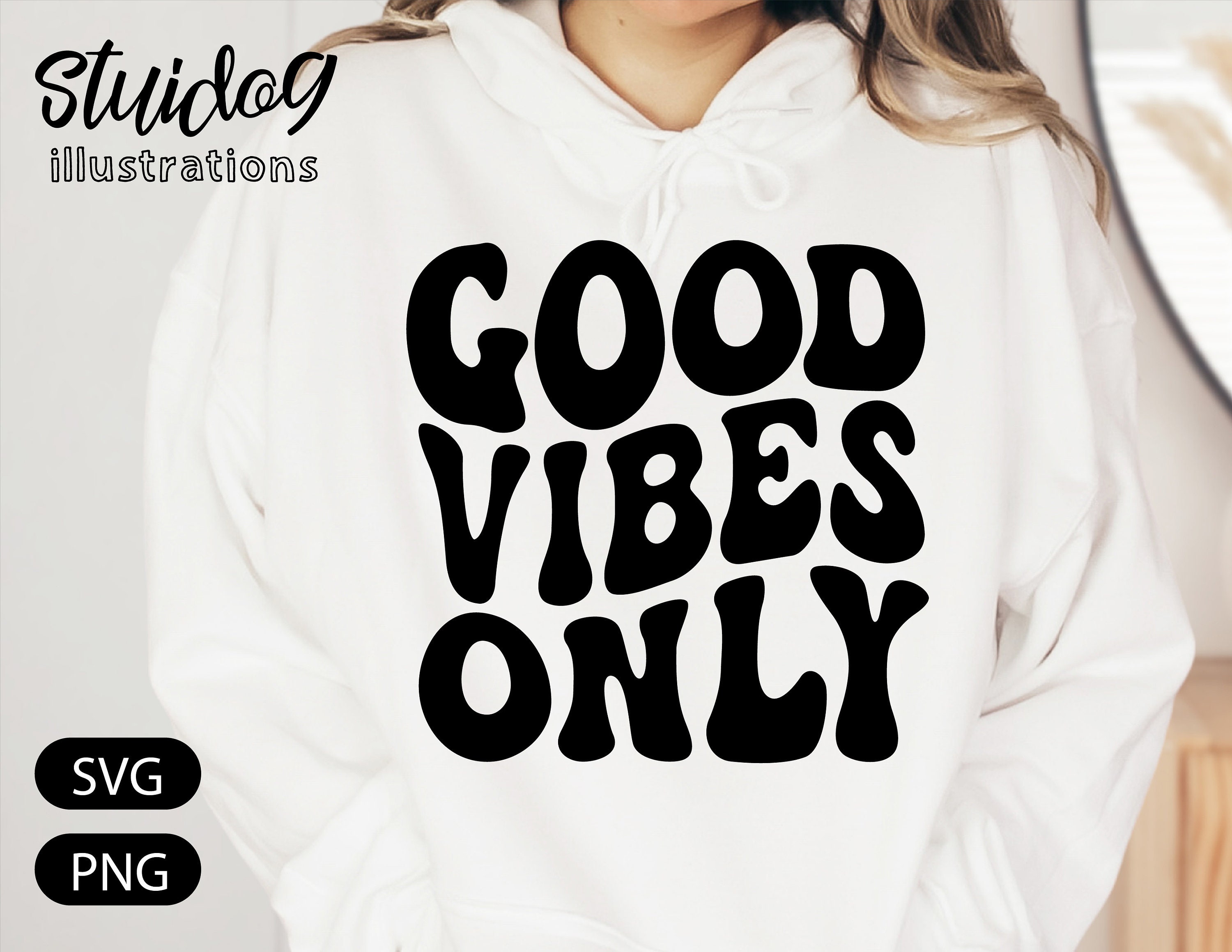 Good Vibes Only Svg Wavy Text Good Vibes Shirt Svg - Etsy