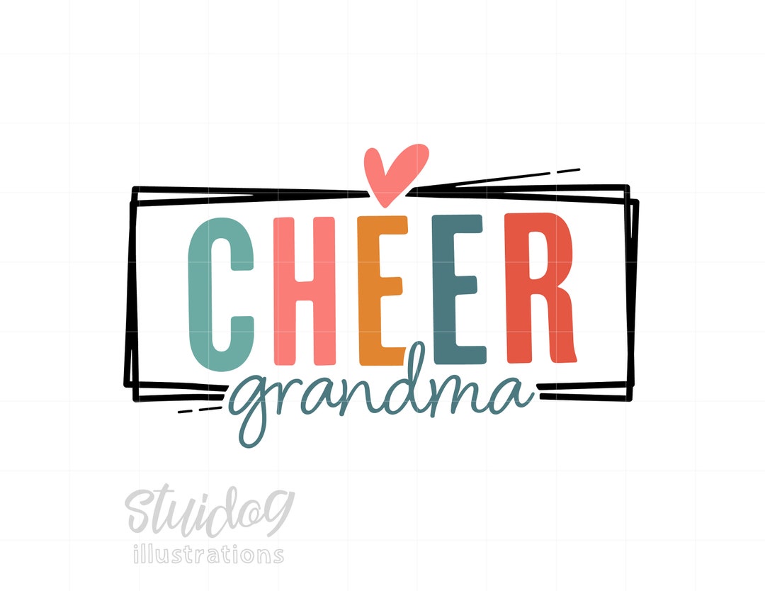 Cheer Grandma Svg, Cheer Grandma Heart Shirt Svg, Love Cheerleading Svg ...