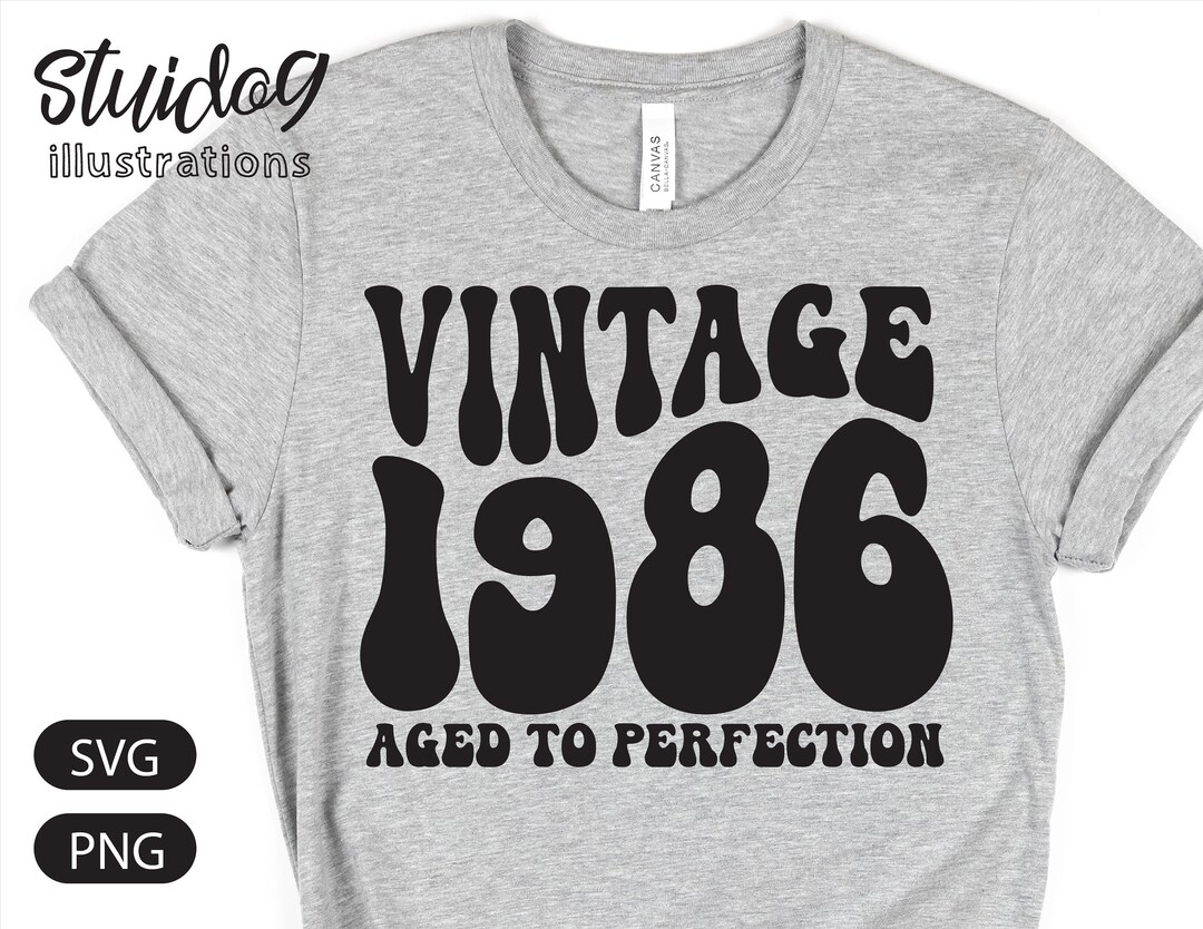 1986 Birthday Svg Download, Born in 1986 Svg, Vintage 1986 Shirt Svg ...