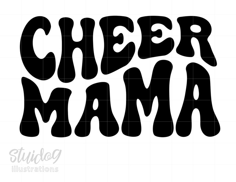 Cheer Mom Svg Wavy Cheer Mama Shirt Svg Cheerleader Mom - Etsy