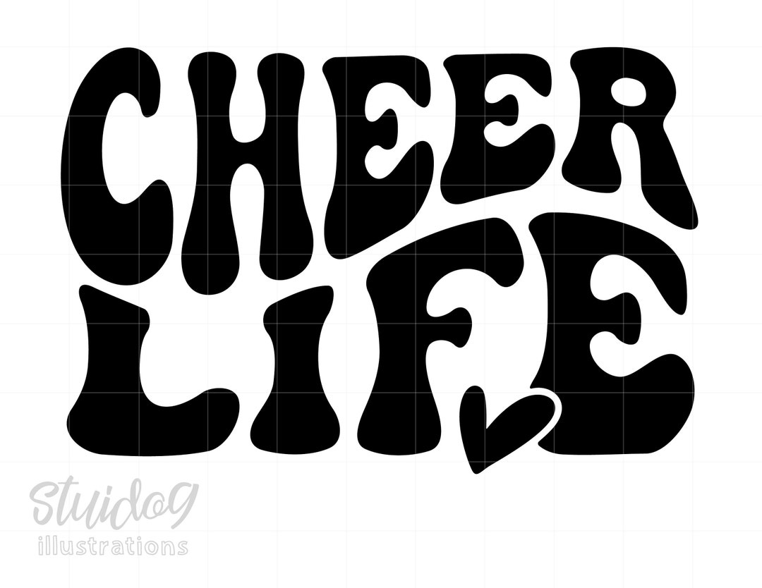 Cheer Life Svg, Wavy Cheer Life Shirt Svg, Cheerleading Svg Png ...