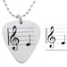 Custom Music Guitar Pick Necklace, Handwriting Guitar Pick, Guitar ...