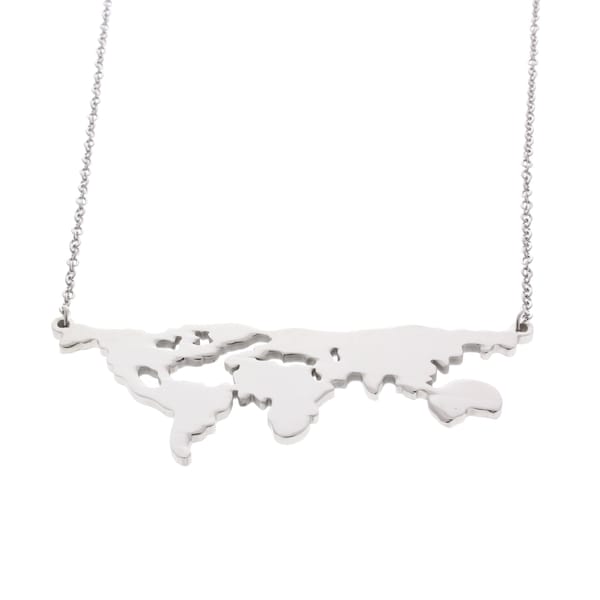 World Map Necklace - Etsy