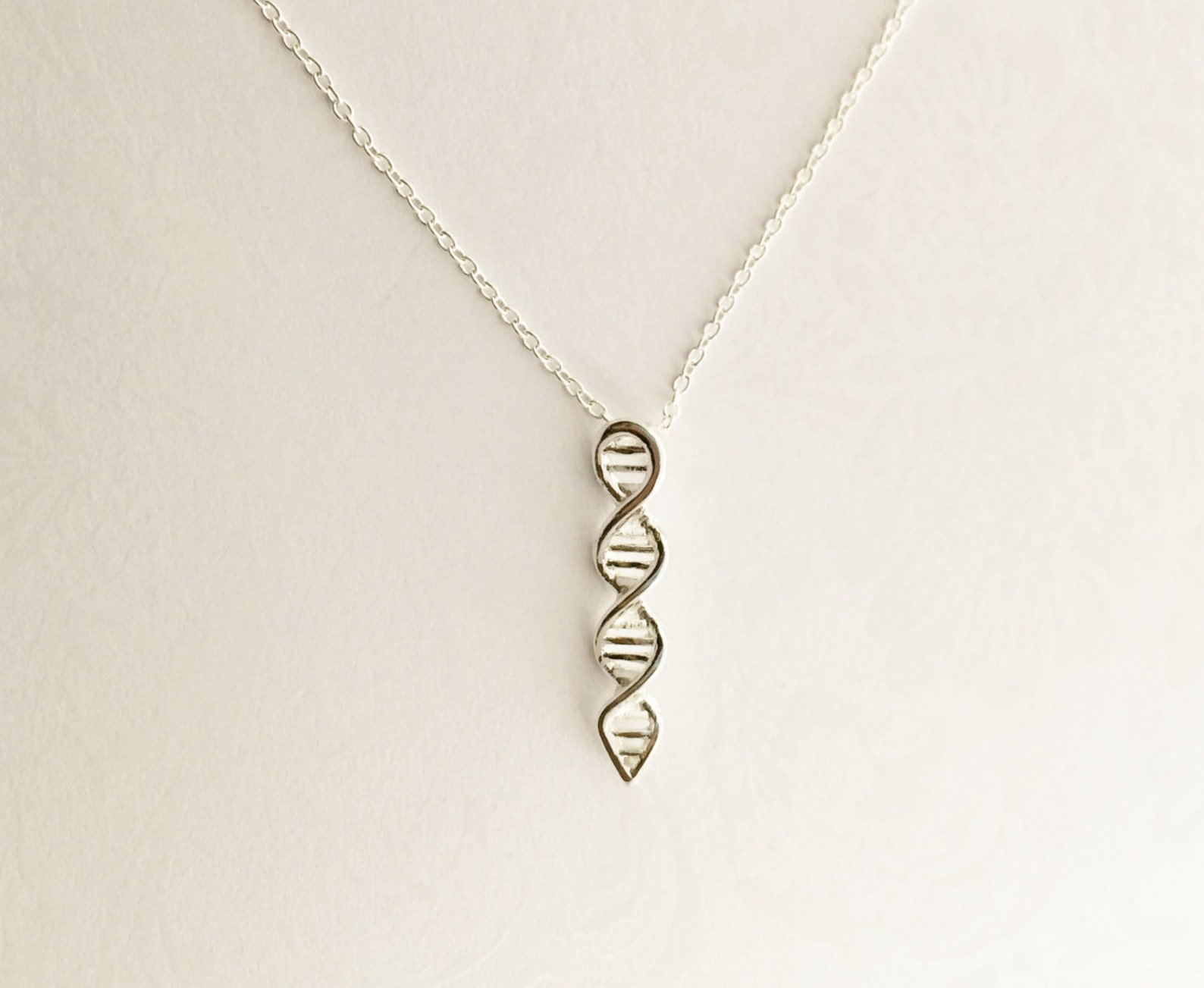 DNA Strand Necklace, Double Helix, Gift for Doctor, Chemist Chemistry ...