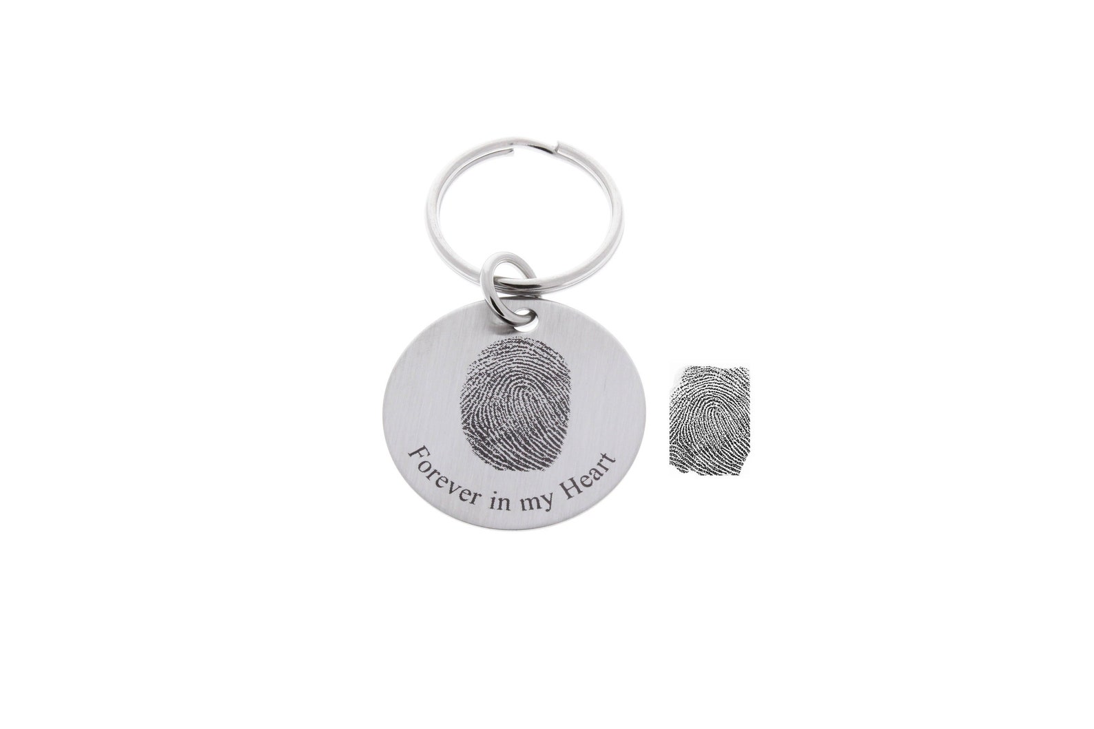 Fingerprint Keychain, Memorial Gift, Gifts for Men, Gifts for Dad ...