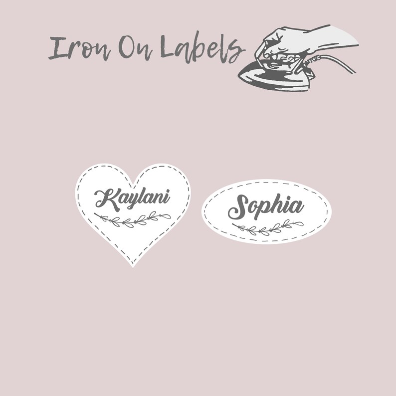 Iron on Labels Clothing Labels Iron on Label Name Labels | Etsy