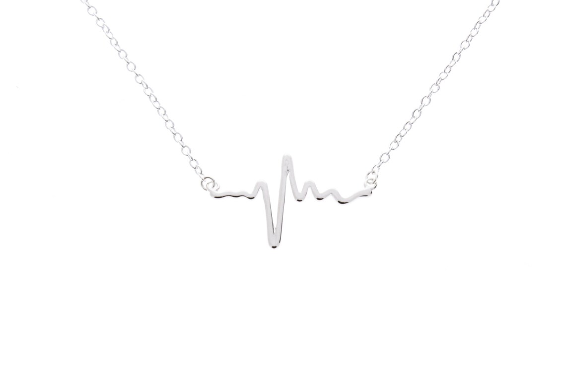 Electrocardiogram EKG Rhythm, Heart Beat Necklace, Gift for Doctor ...