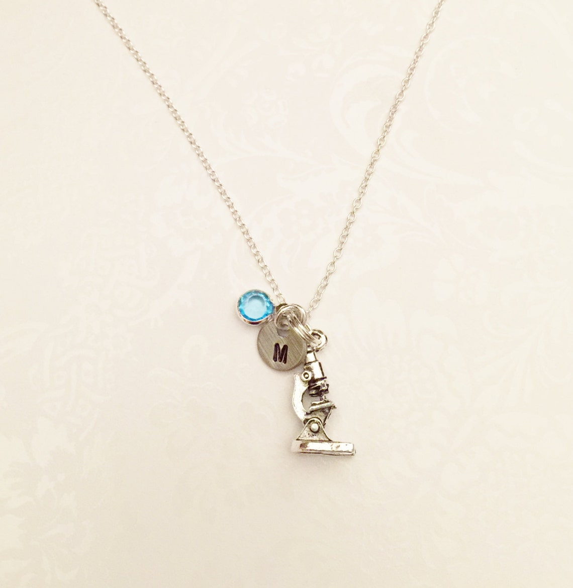 Microscope Necklace Microbiology Chemistry Pathology | Etsy