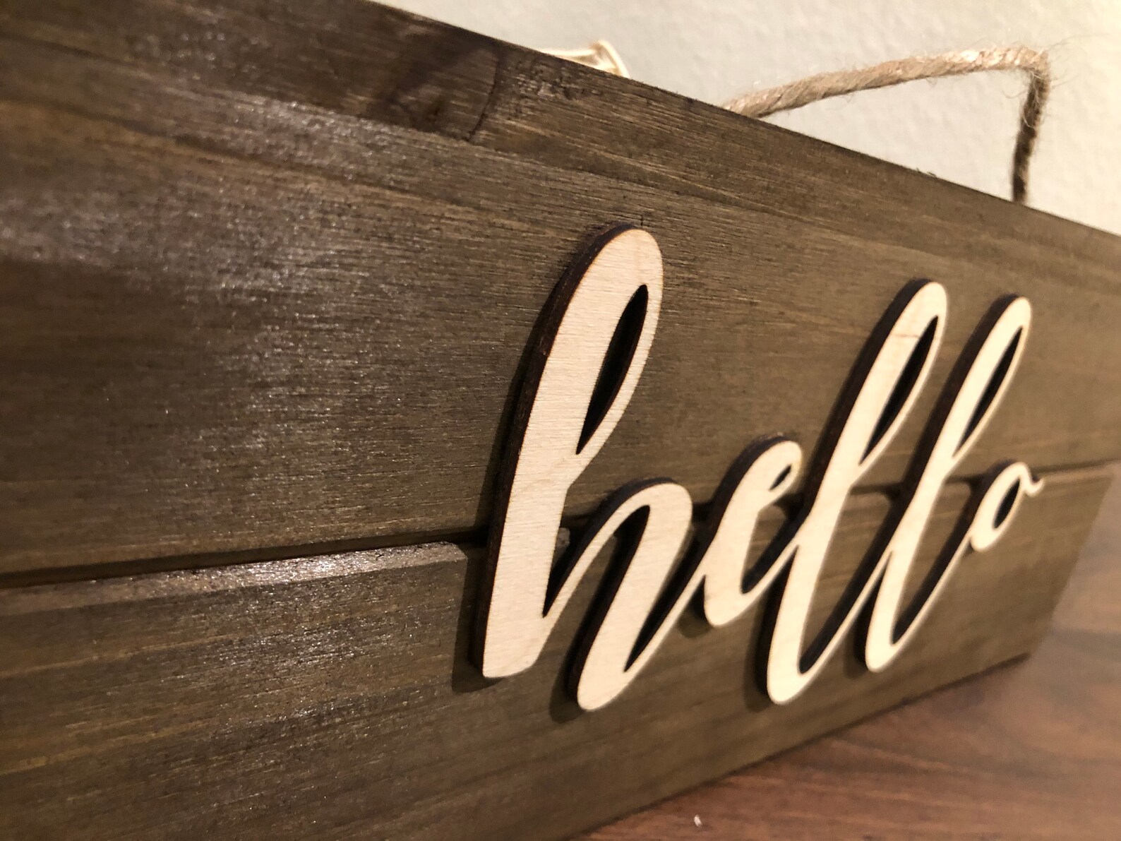 Hello Sign Hello Door Sign Wood Sign Wood Wall Sign Hello - Etsy