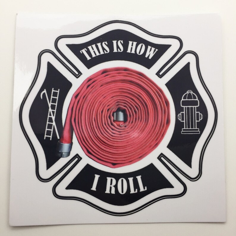 This is How I Roll Car Decal Firefighter Maltese Cross Window | Etsy
