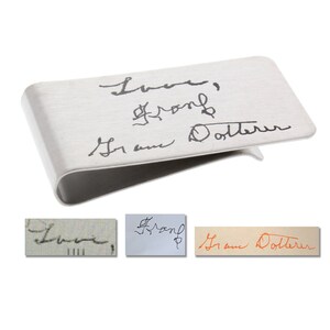 Money Clip, Handwriting Engraved, Memorial Gift, Fathers Day, Gifts for ...
