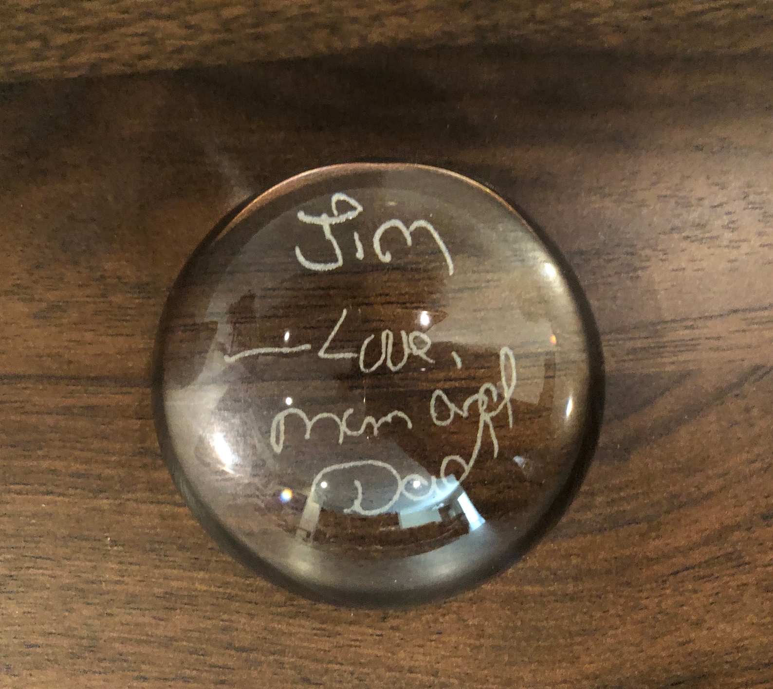 Glass Dome, Handwriting Gifts, Glass Paperweight, Office Gifts ...