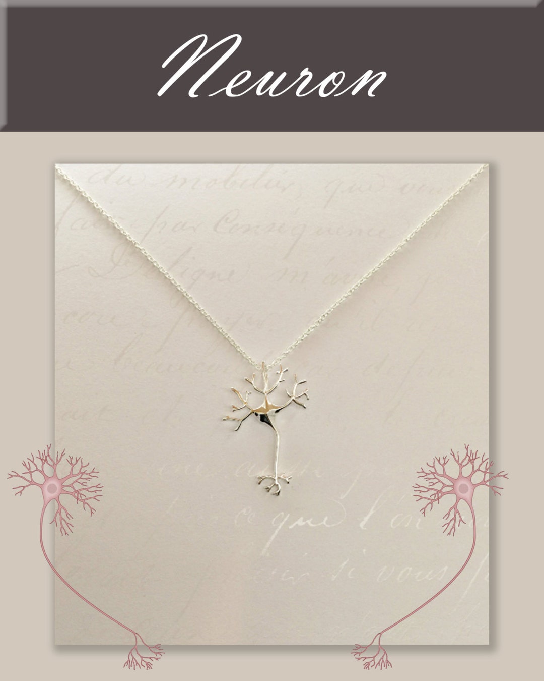 Neuron Necklace, Neuron Cell, Neuron Structure, Neuron Synapse ...