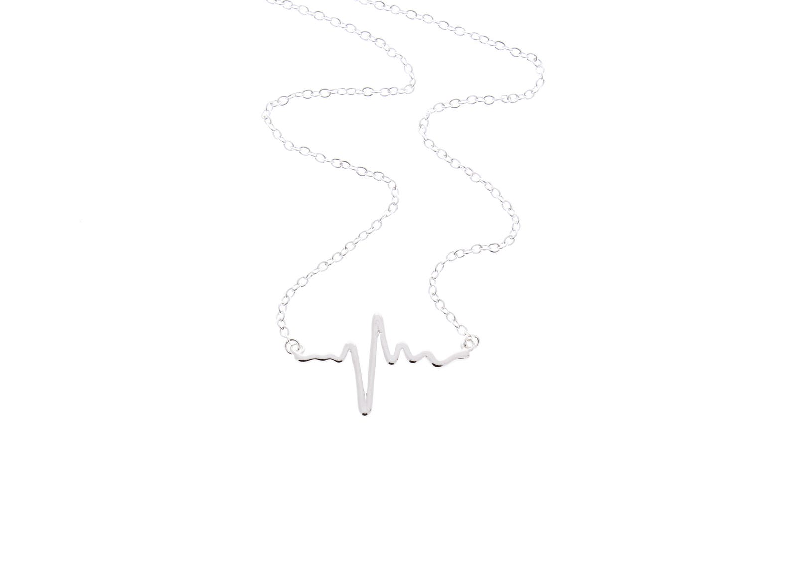 Electrocardiogram EKG Rhythm, Heart Beat Necklace, Gift for Doctor ...