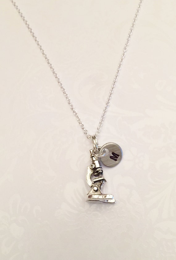 Microscope Necklace Microbiologists Microbiology Chemistry | Etsy