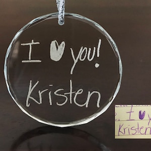 Handwriting Christmas Ornament, Custom Drawing Ornament, Personalized ...