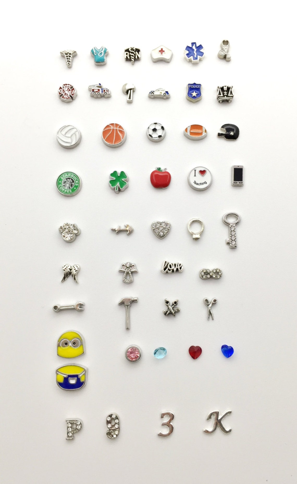 Police Officer Floating Locket Necklace, Gift for Female Police Officer ...