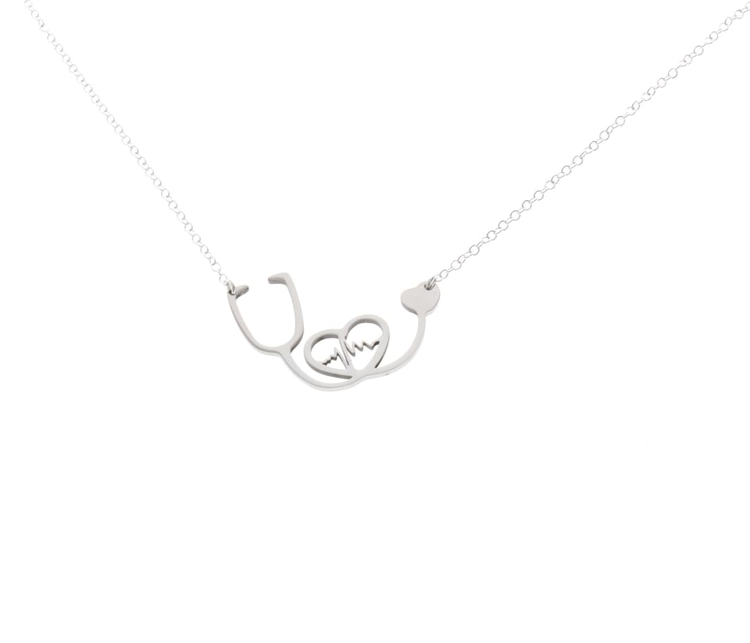 Stethoscope Necklace, Nurse Necklace, Nursing Graduation, Nurse Jewelry ...