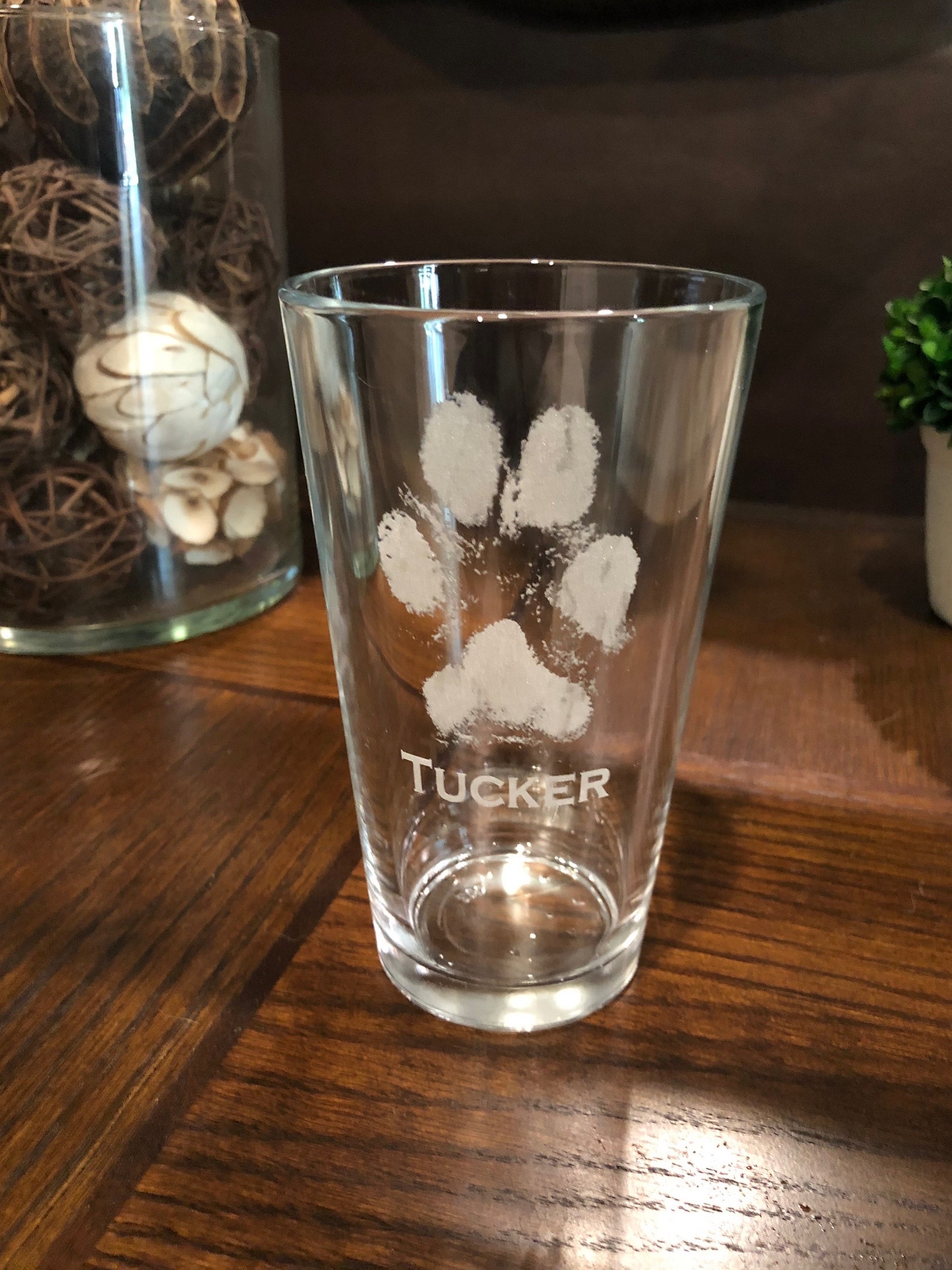 Actual Paw Print, Paw Prints Glass, Beer Glass, Pint Glass, Custom Beer ...