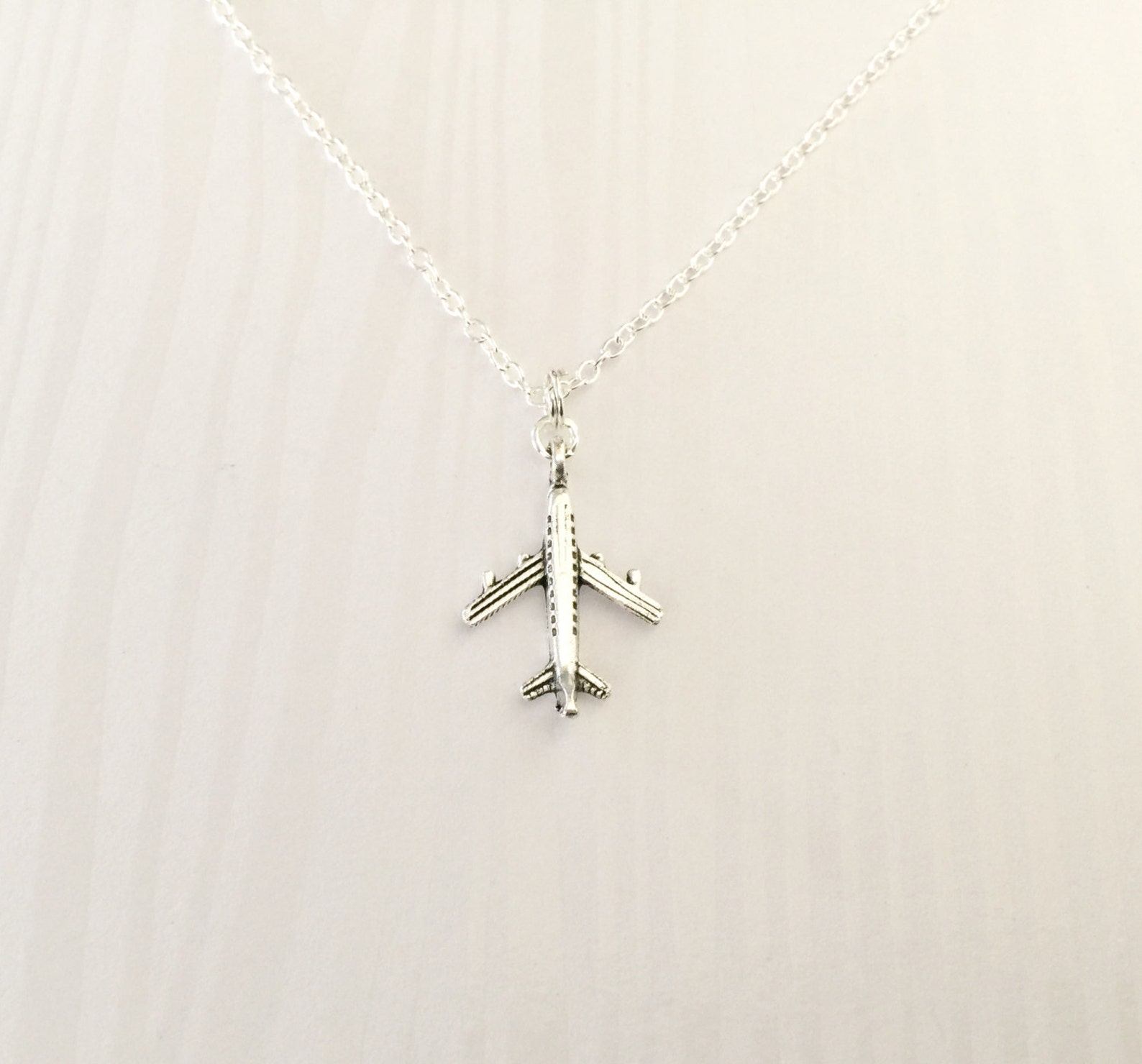 Airplane Necklace Jet Necklace Plane Necklace Gift for - Etsy
