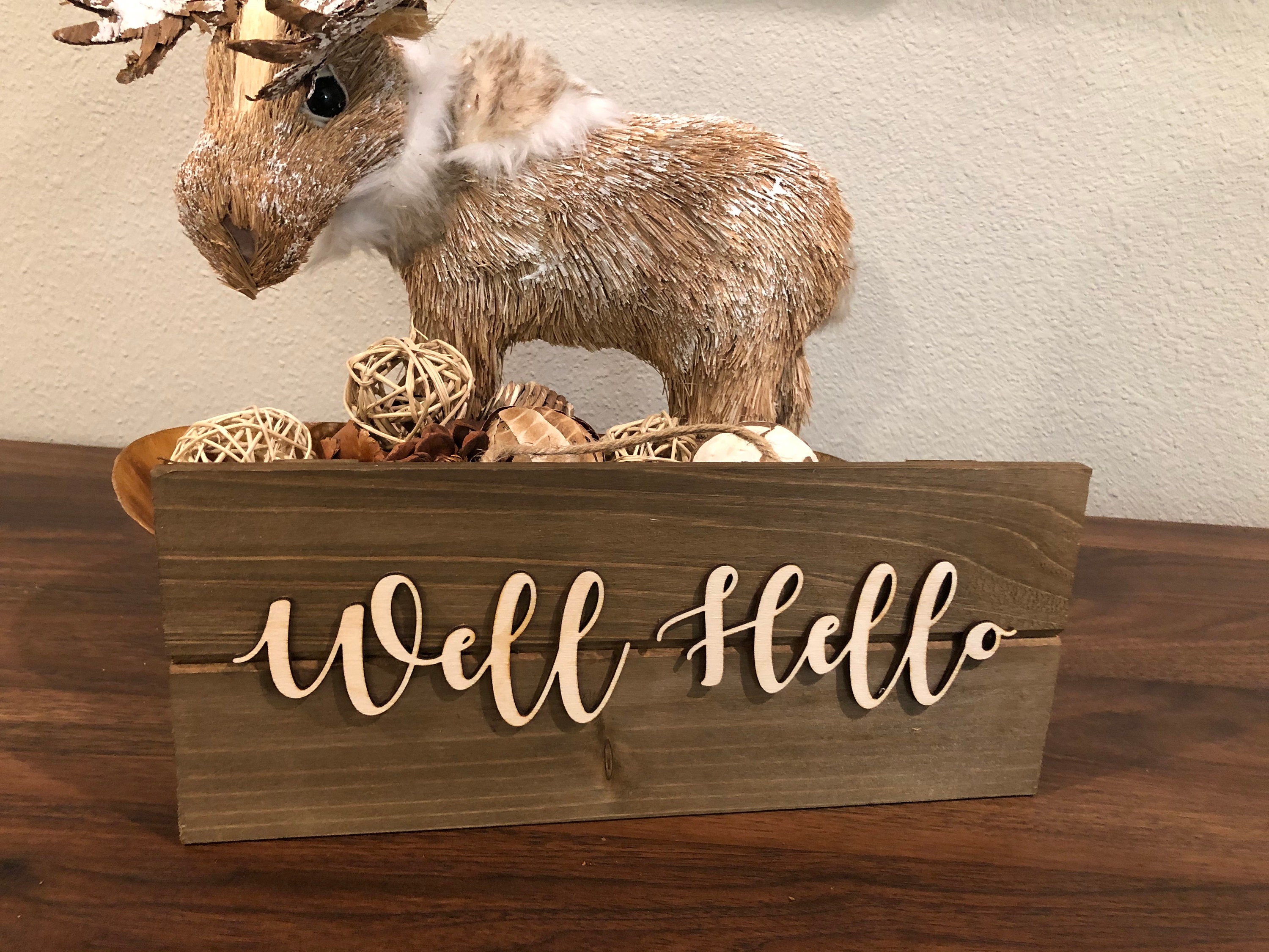 Hello sign hello door sign wood sign wood wall sign hello | Etsy