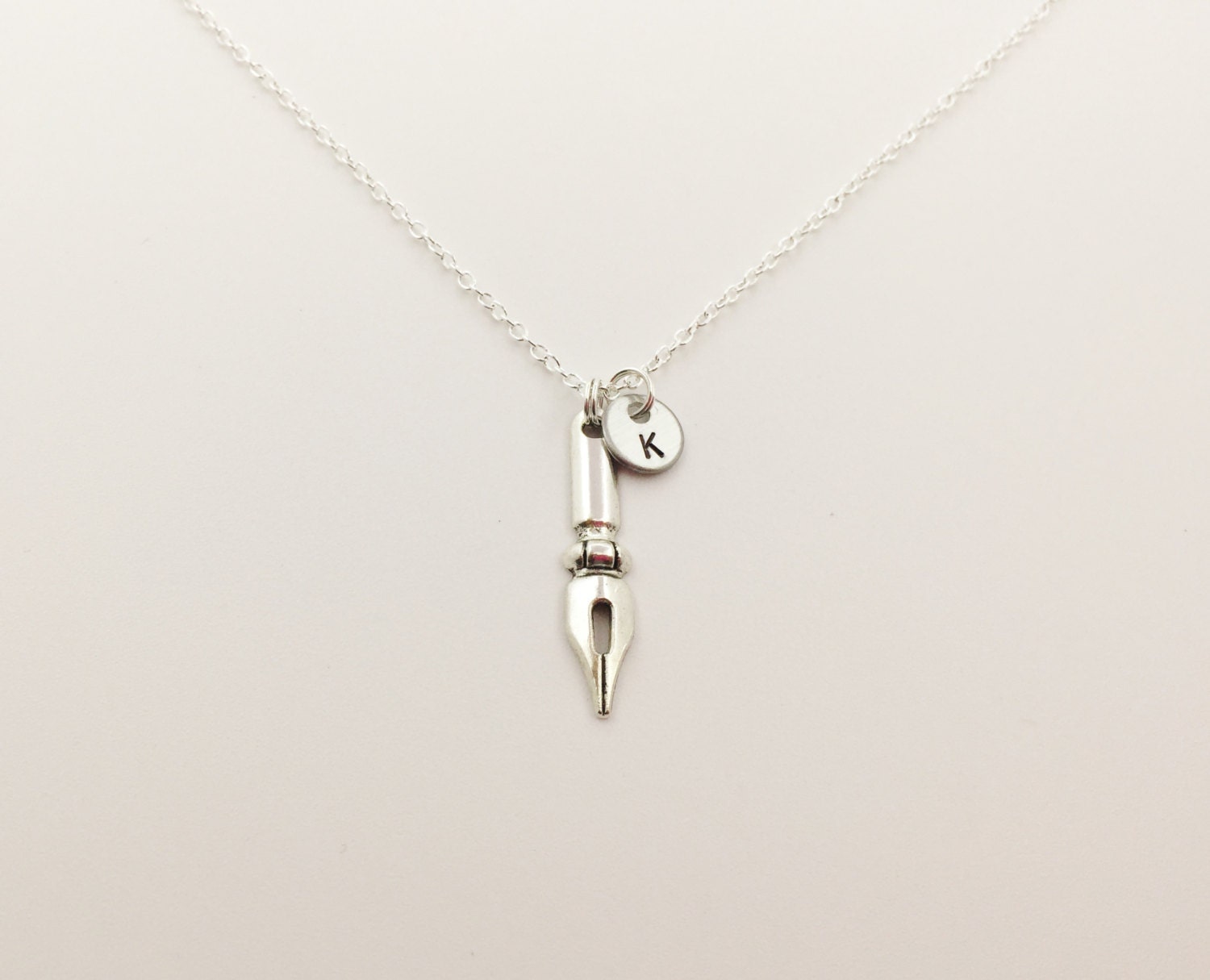 Calligraphy Pen Necklace Writing Necklace Gift for Writers | Etsy