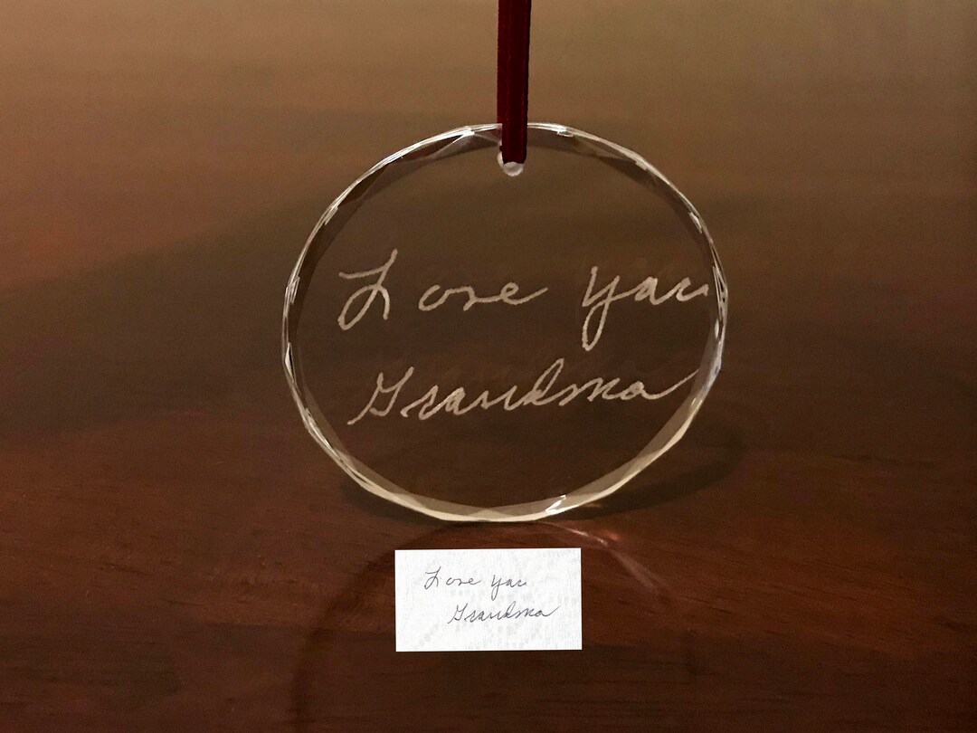 Handwriting Ornament, Custom Drawing Ornament, Handwriting Drawings ...