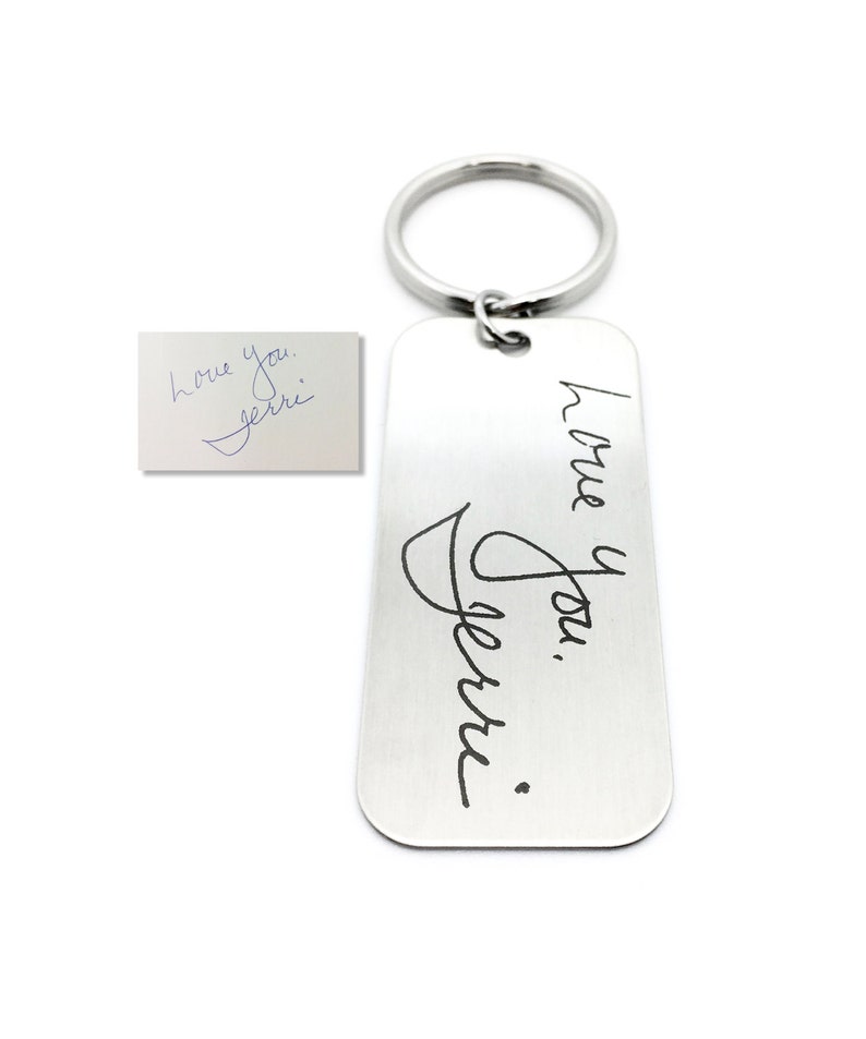 Handwriting Keychain Signature Gifts Memorial Gift - Etsy