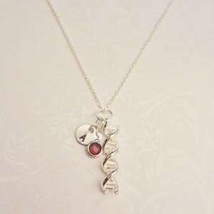 DNA Strand Necklace, Double Helix , Gift for Doctor, Chemistry Necklace ...