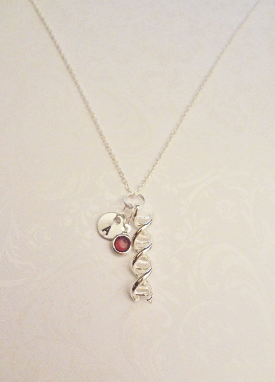 DNA Strand Necklace Double Helix Gift for Doctor Chemistry | Etsy