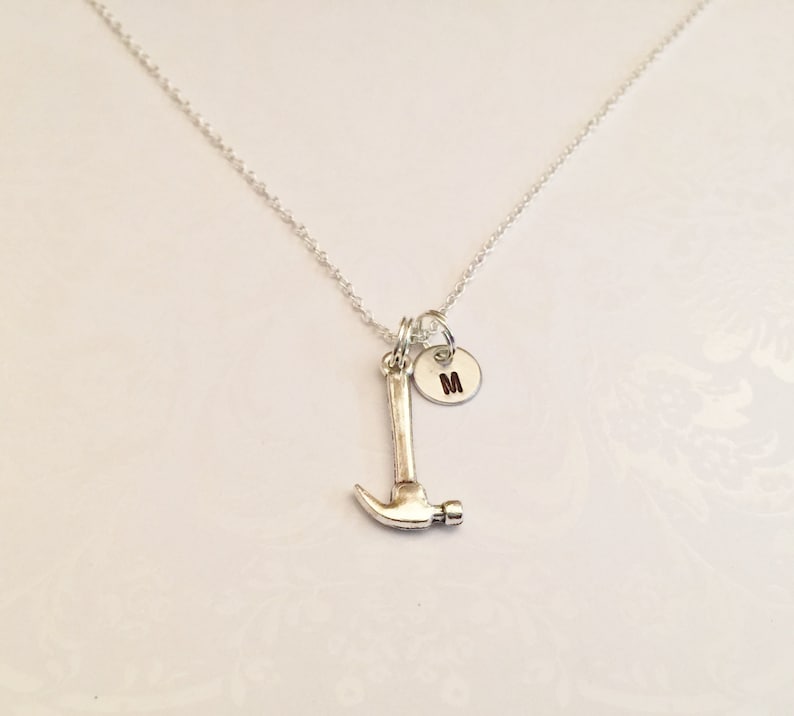 Hammer Necklace With Initial, Hammer Necklace, Beautiful Carpenter ...