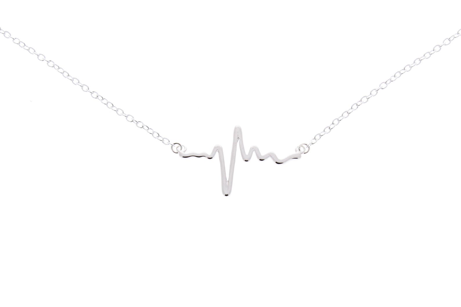 Electrocardiogram EKG Rhythm, Heart Beat Necklace, Gift for Doctor ...