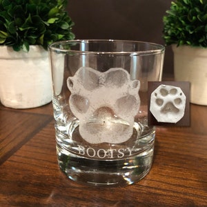 Actual Paw Print Paw Prints Glass Beer Glass Pint Glass - Etsy