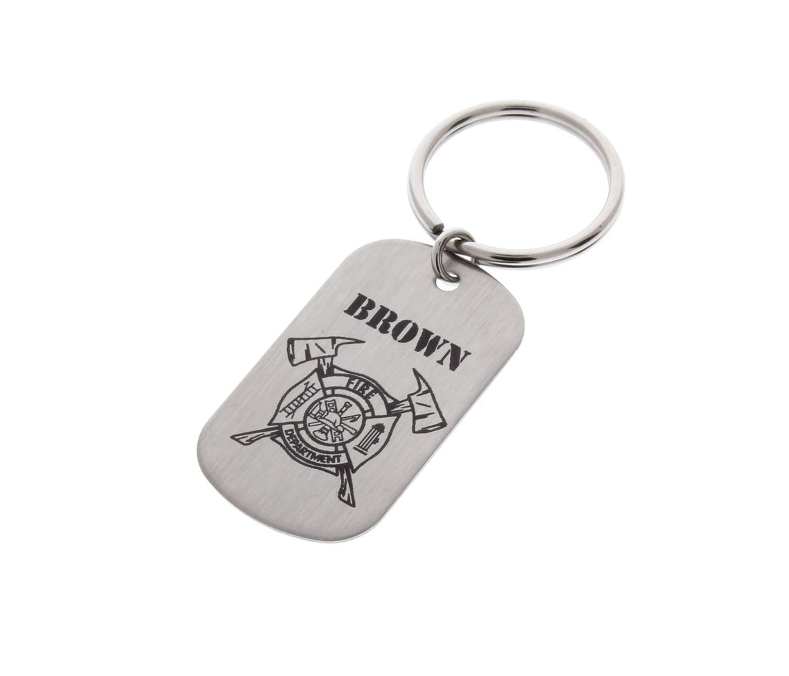 Firefighter Gift Firefighter Keychain Custom Firefighter - Etsy