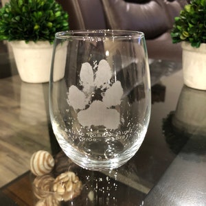 Actual Paw Print, Paw Prints Glass, Beer Glass, Pint Glass, Custom Beer ...