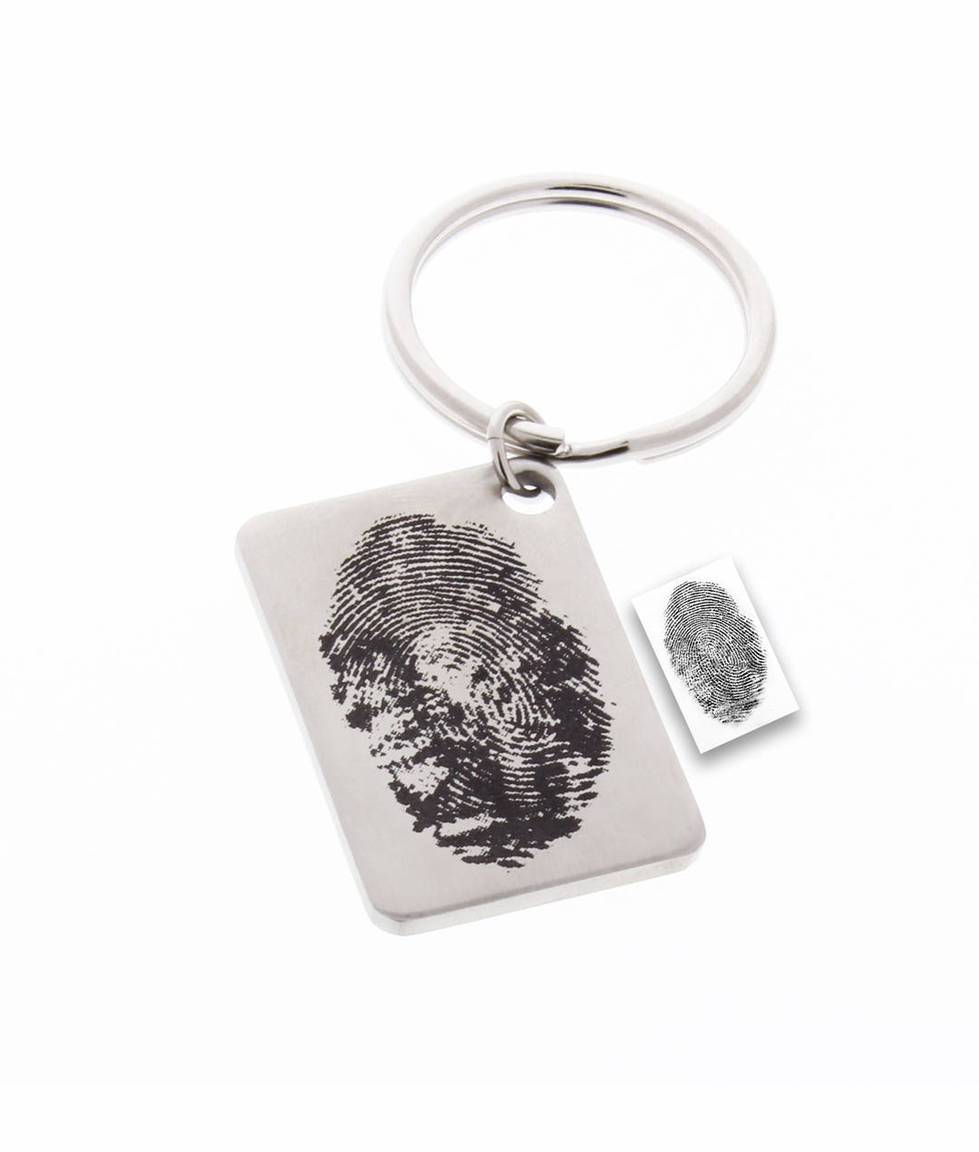 Fingerprint Keychain // Fingerprint Gifts // Memorial Keepsake ...