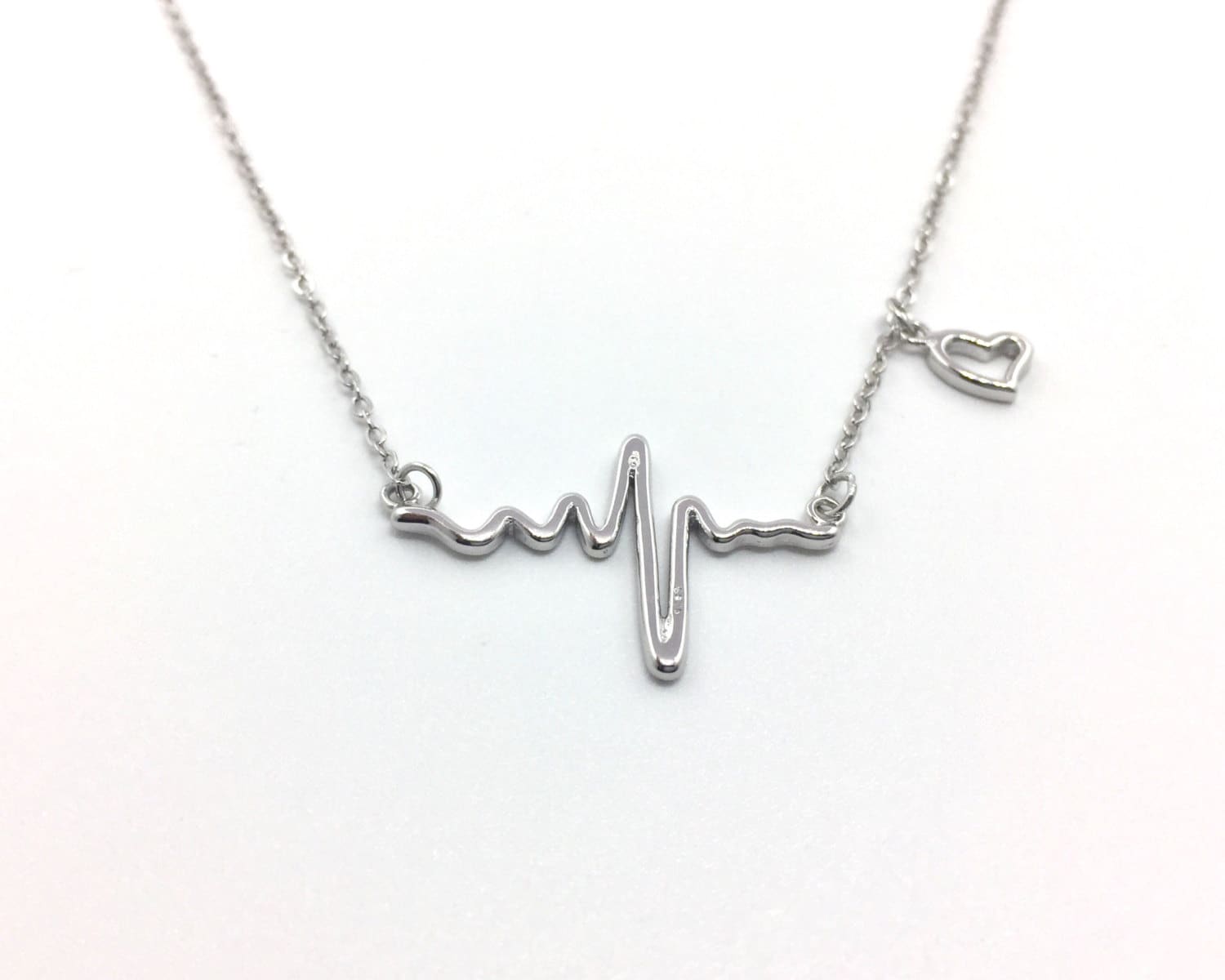 Electrocardiogram EKG Heart Beat Necklace Gift for Doctor | Etsy