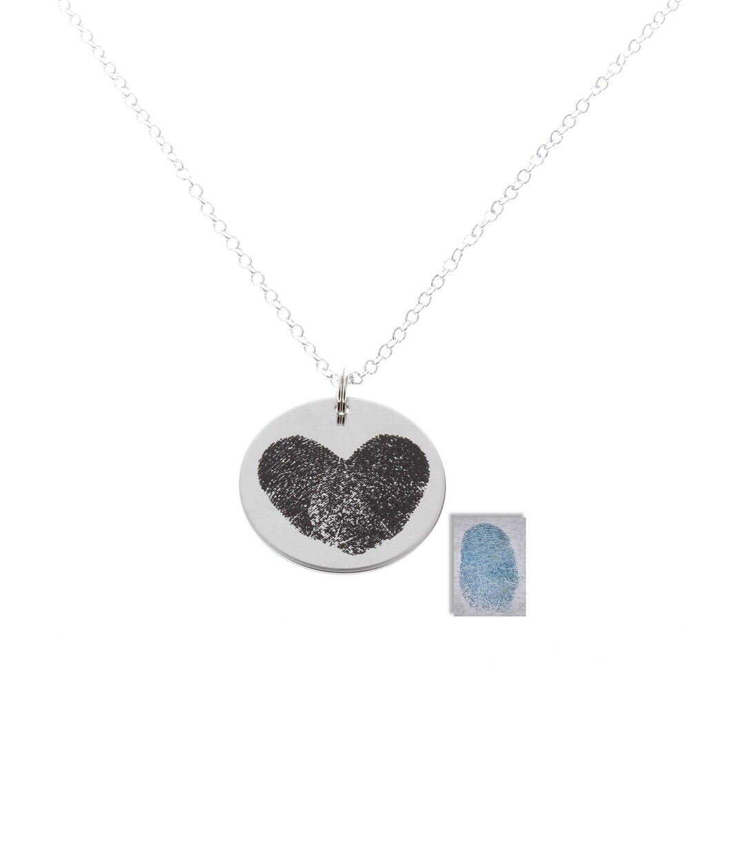 Fingerprint Necklace, Fingerprint Engraved, Memorial Keepsakes ...