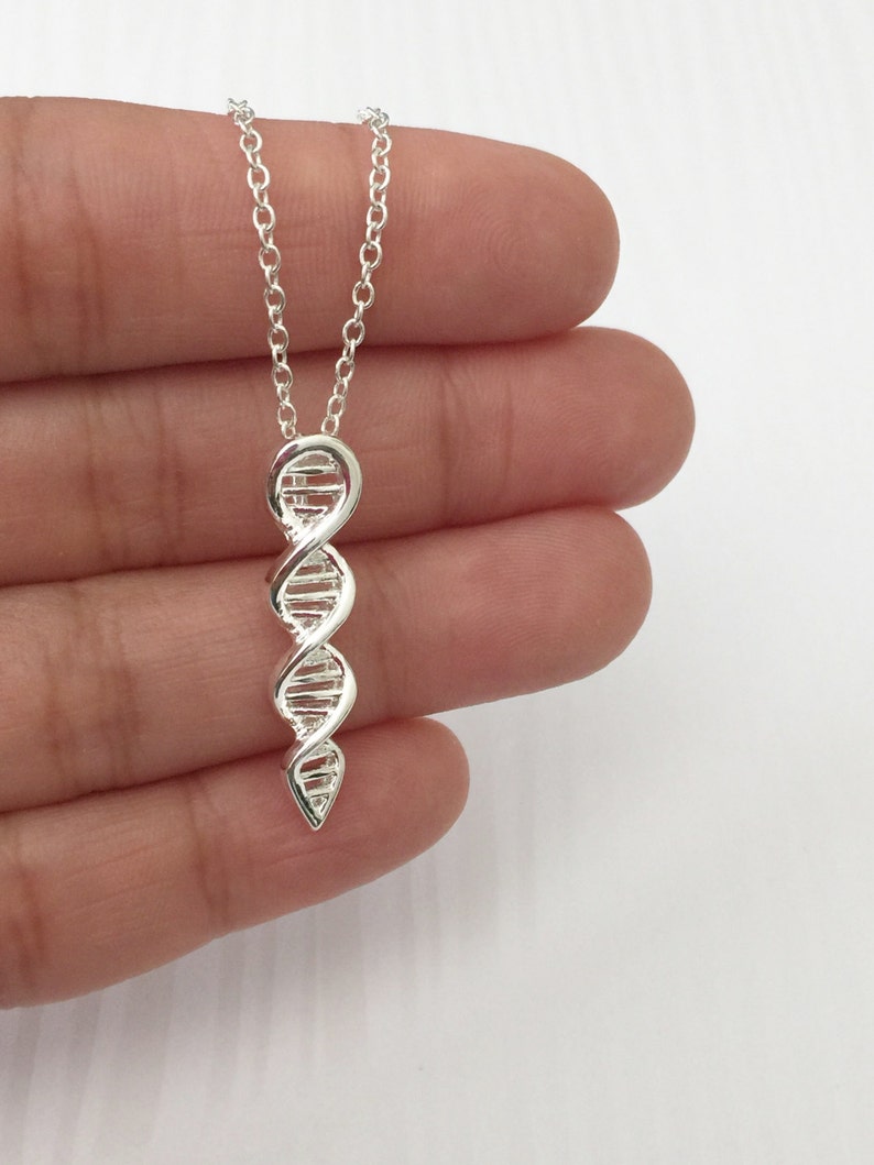 DNA Strand Necklace Double Helix DNA Necklace Gift for - Etsy