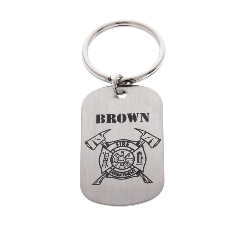 Firefighter Gift Firefighter Keychain Custom Firefighter - Etsy