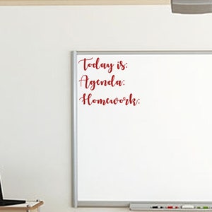 White Board Decal, Teacher Decals, Whiteboard Decals, Custom Decal ...