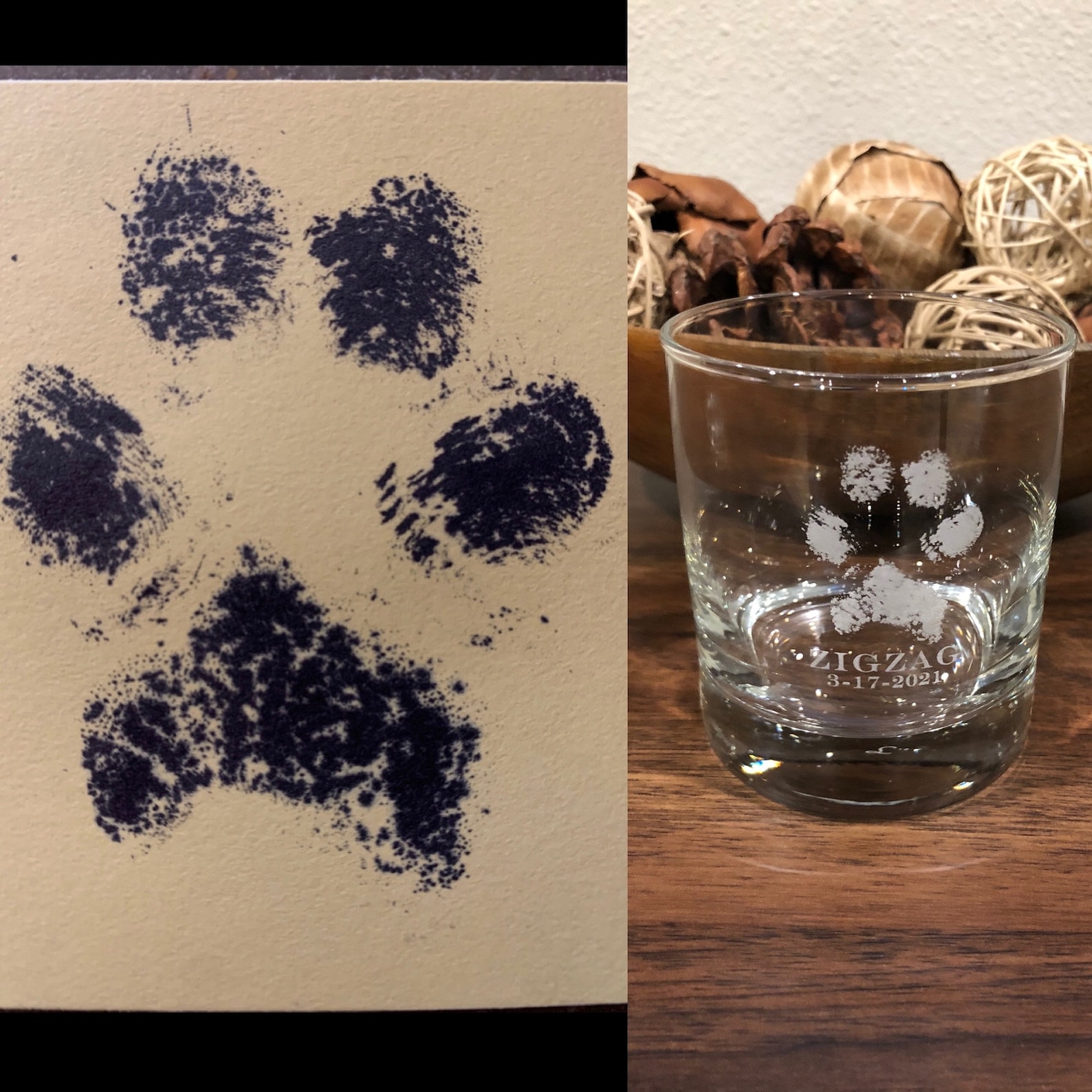 Actual Paw Print, Paw Prints Glass, Beer Glass, Pint Glass, Custom Beer ...
