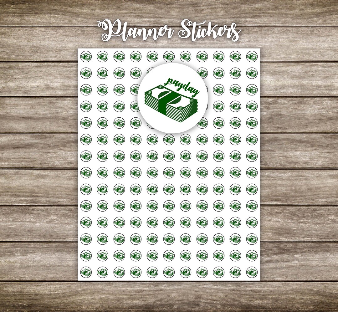 154 Payday Stickers, Pay Day Stickers, Planner Stickers, Payday ...