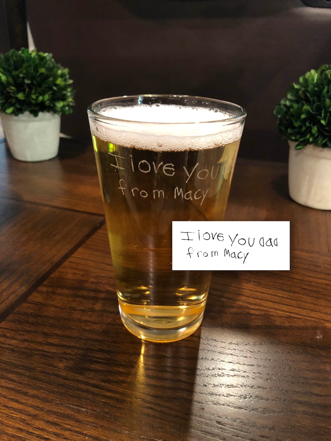 Handwriting Beer Glass, Custom Handwriting, Pint Glasses, Custom Beer ...