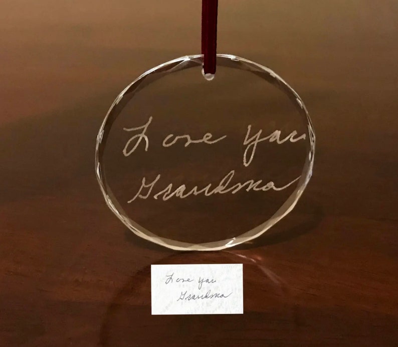 Handwriting Christmas Ornament, Custom Drawing Ornament, Personalized ...