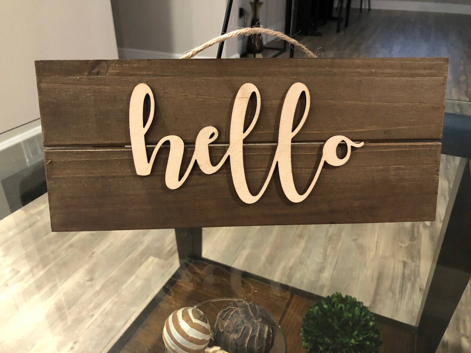 Hello Sign Hello Door Sign Wood Sign Wood Wall Sign Hello | Etsy