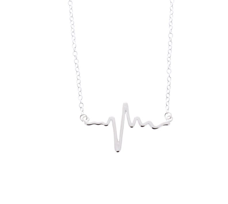 Electrocardiogram EKG Rhythm, Heart Beat Necklace, Gift for Doctor ...