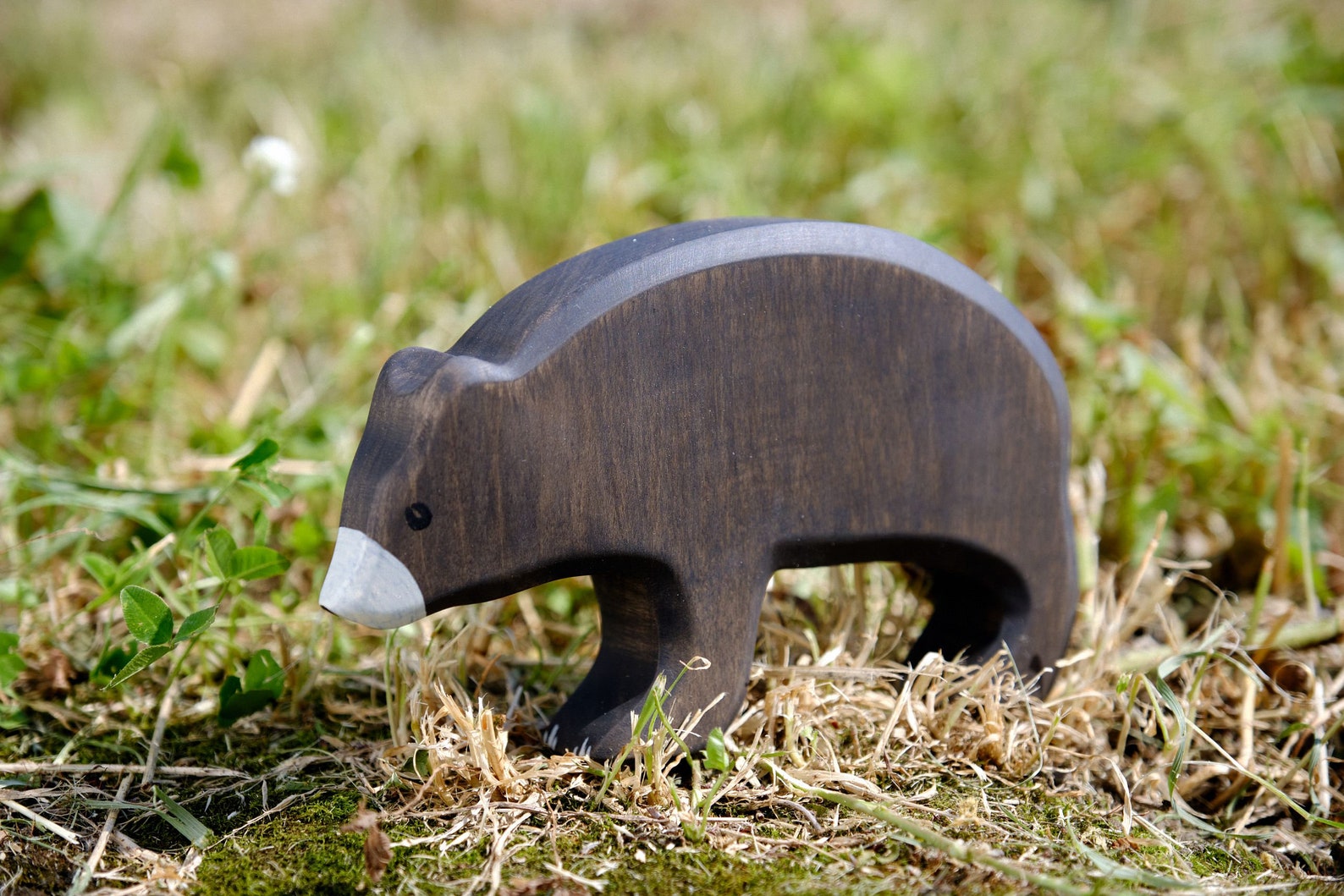 Oso Oso de juguete de madera Estatuilla de oso de madera | Etsy