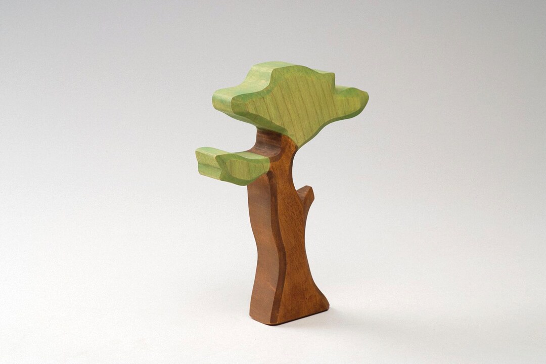 Waldorf Tree Toy - Toy Baobab - Wooden Tree - Wood Green Tree - Summer ...